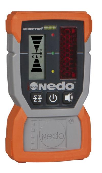 Nedo Acceptor 2 Digital Laser Receiver (with heavy duty holder) - Toptech Survey Solutions